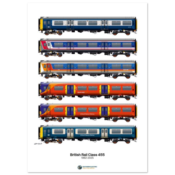 Class 455 Livery Poster A3 (29.7 x 42 cm) – SETG